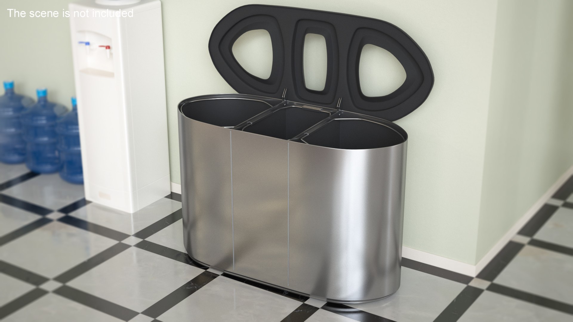3D Recycle Bin Triple Aperture - TurboSquid 2105613
