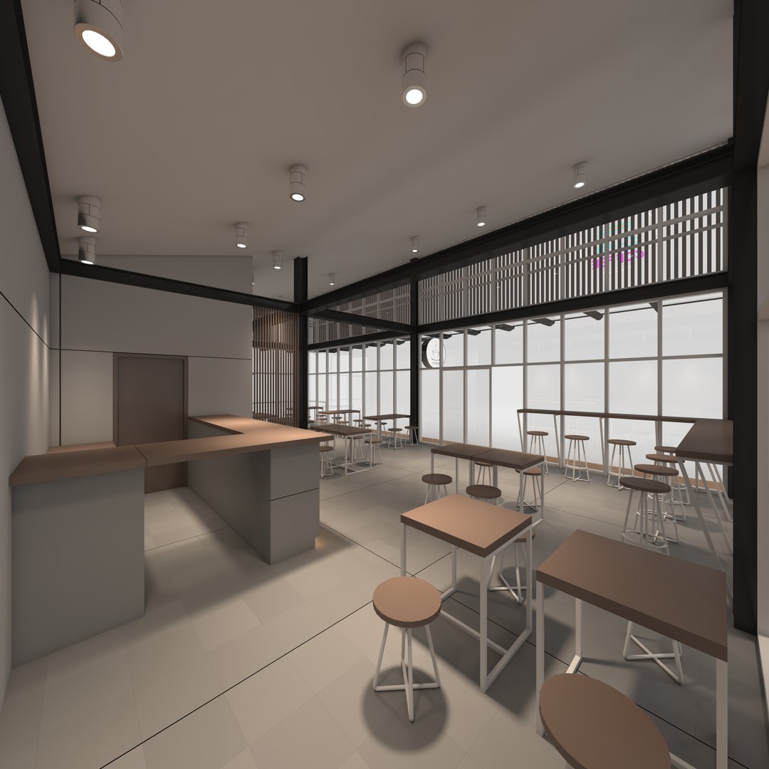 3D Cafe Modern 3 Model - TurboSquid 2114899
