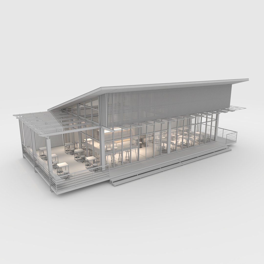 3D Cafe Modern 3 model - TurboSquid 2114899
