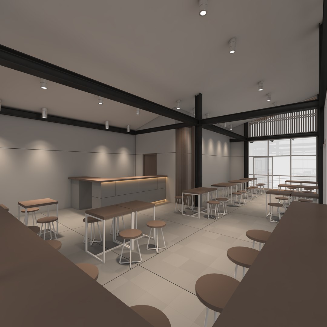 3D Cafe Modern 3 Model - TurboSquid 2114899
