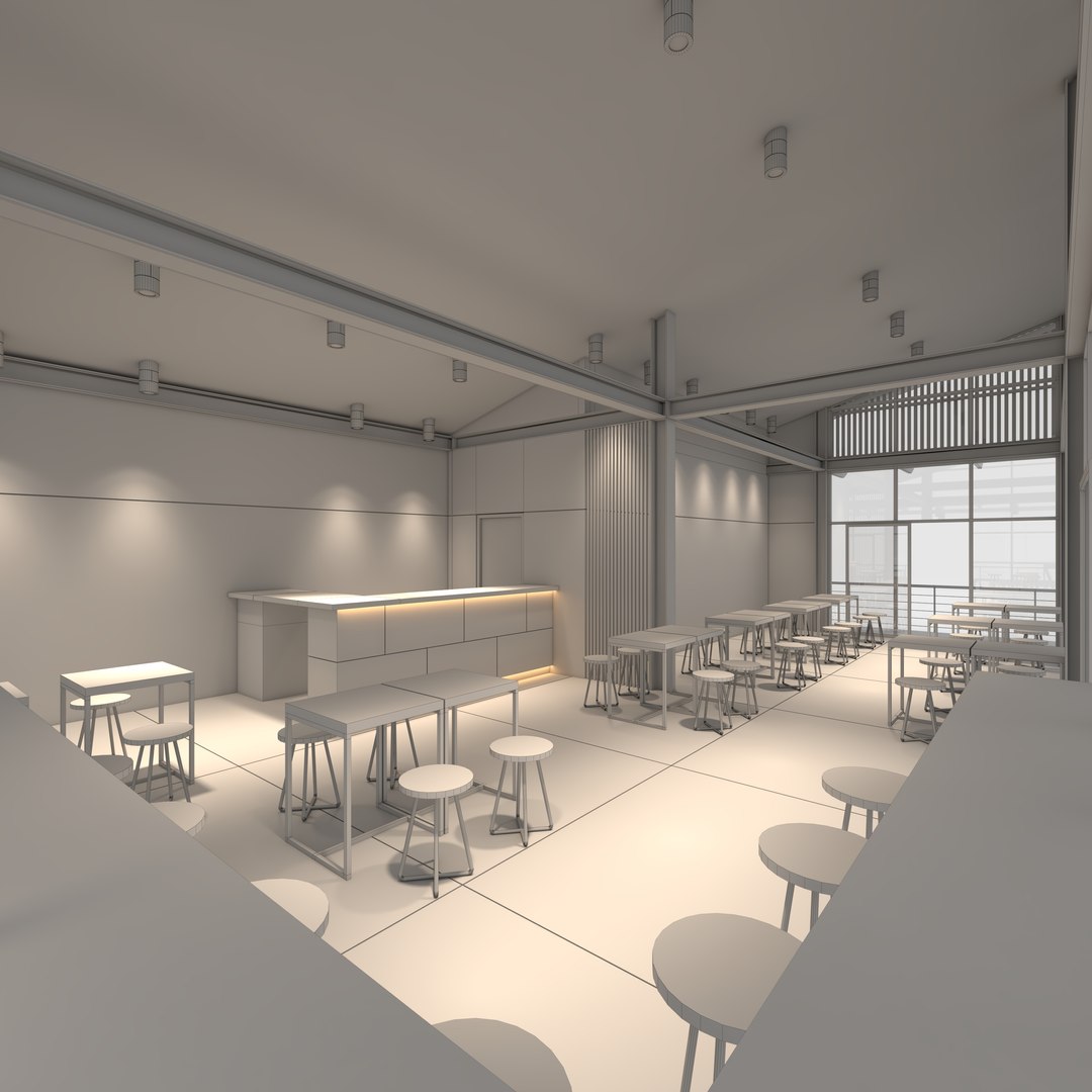 3D Cafe Modern 3 Model - TurboSquid 2114899