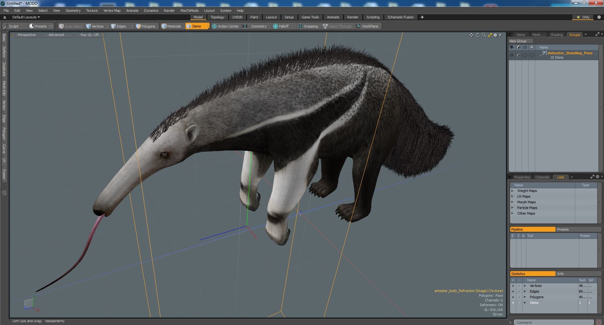 Anteater Standing Pose Model - TurboSquid 1839919