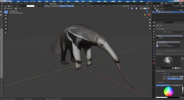 Anteater Standing Pose model - TurboSquid 1839919