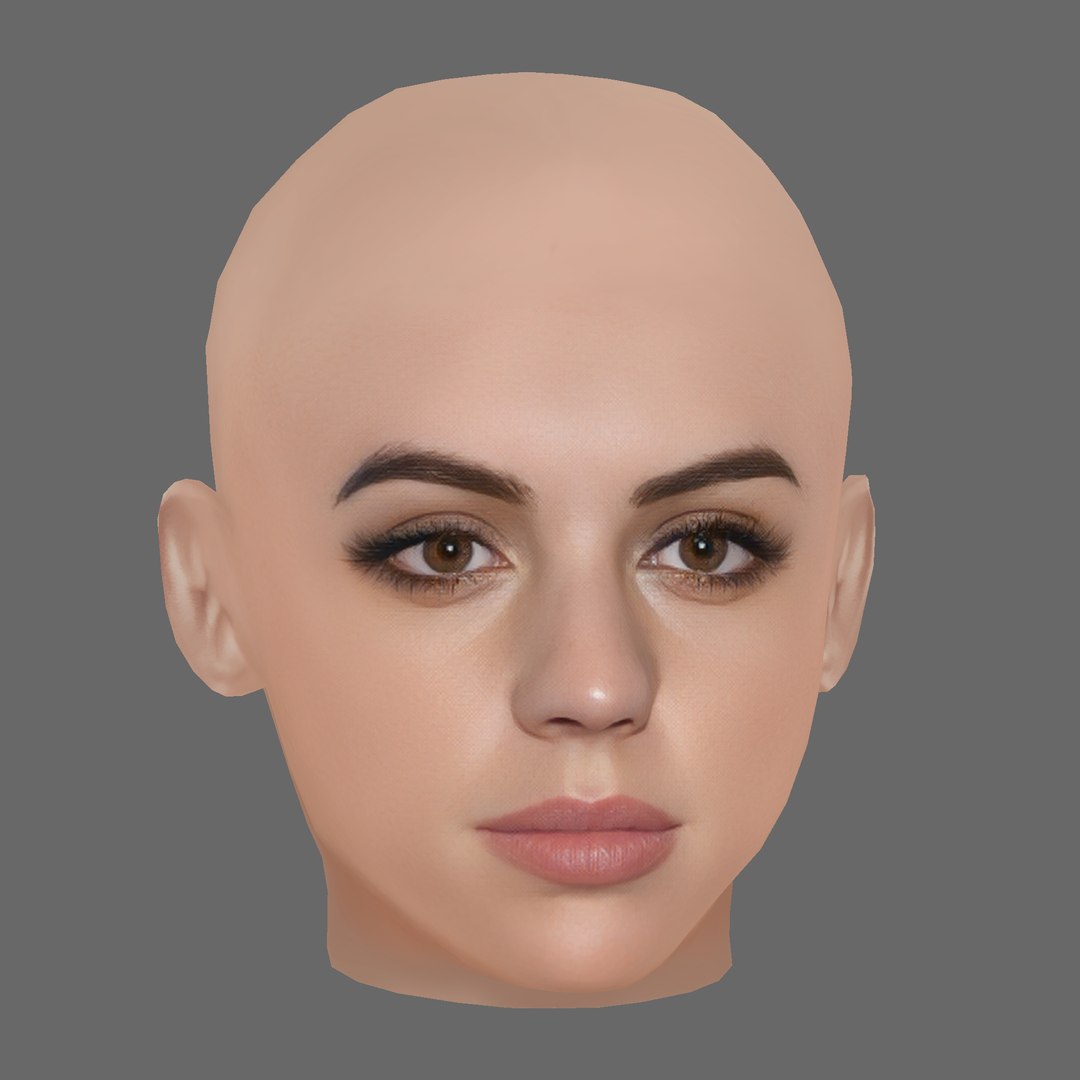 3D Adelaide Kane Head - Low Poly Head For Game - No Hair Model - TurboSquid 2220210