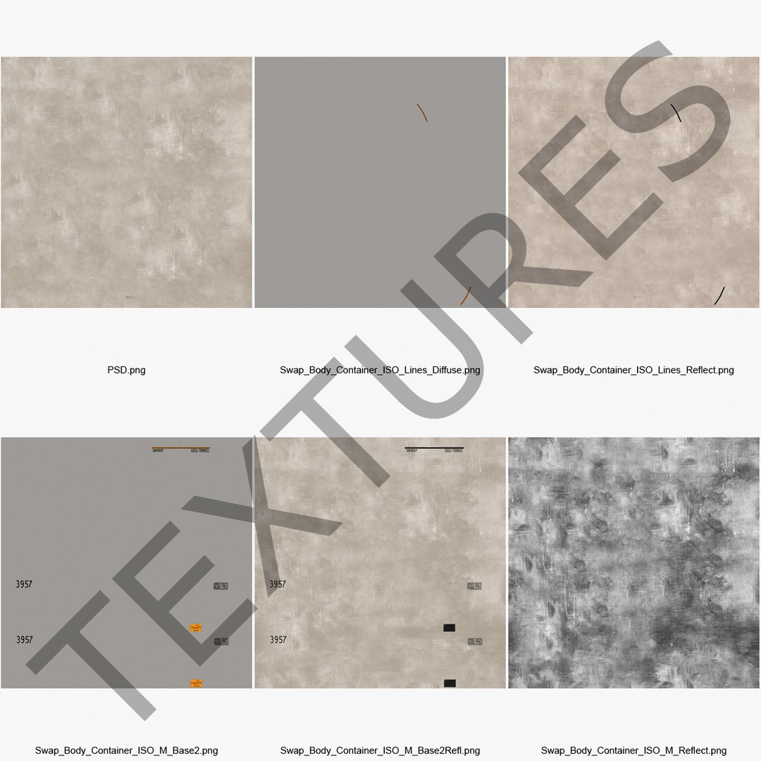 3d swap body container iso model
