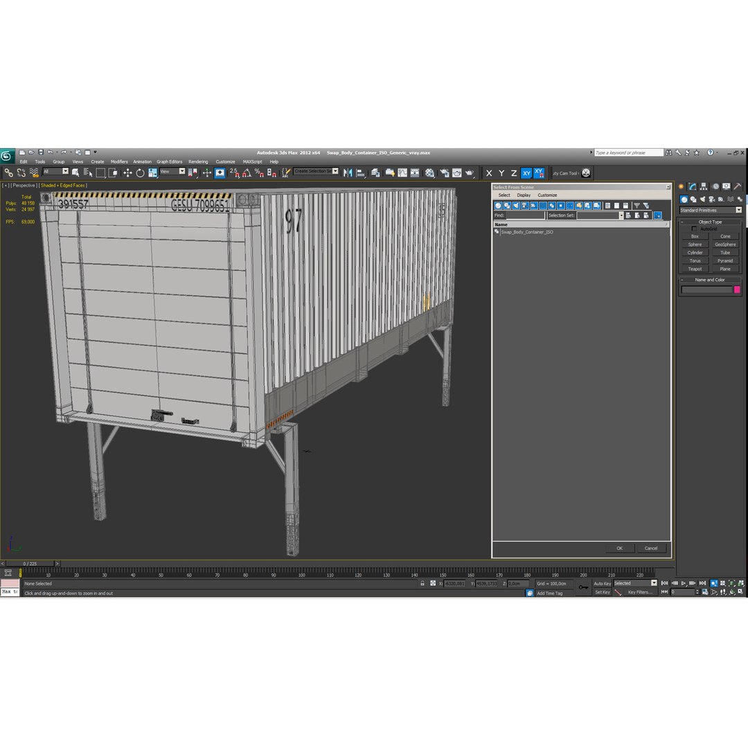 3d swap body container iso model