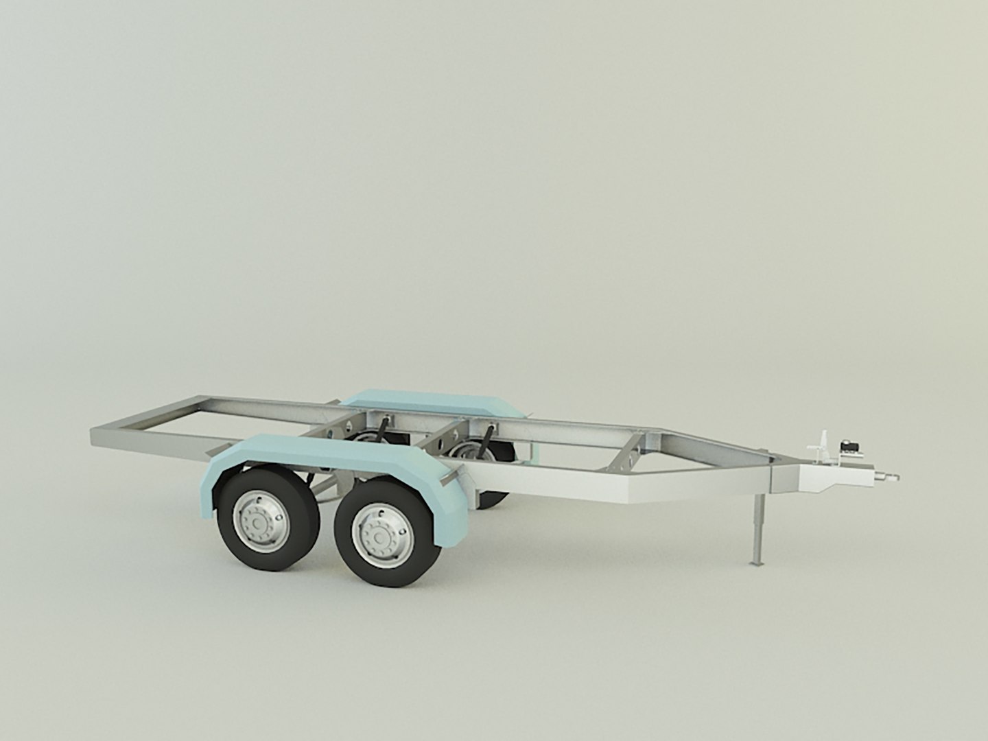 Two Axle Empty Trailer 3D Model 3D - TurboSquid 2038479
