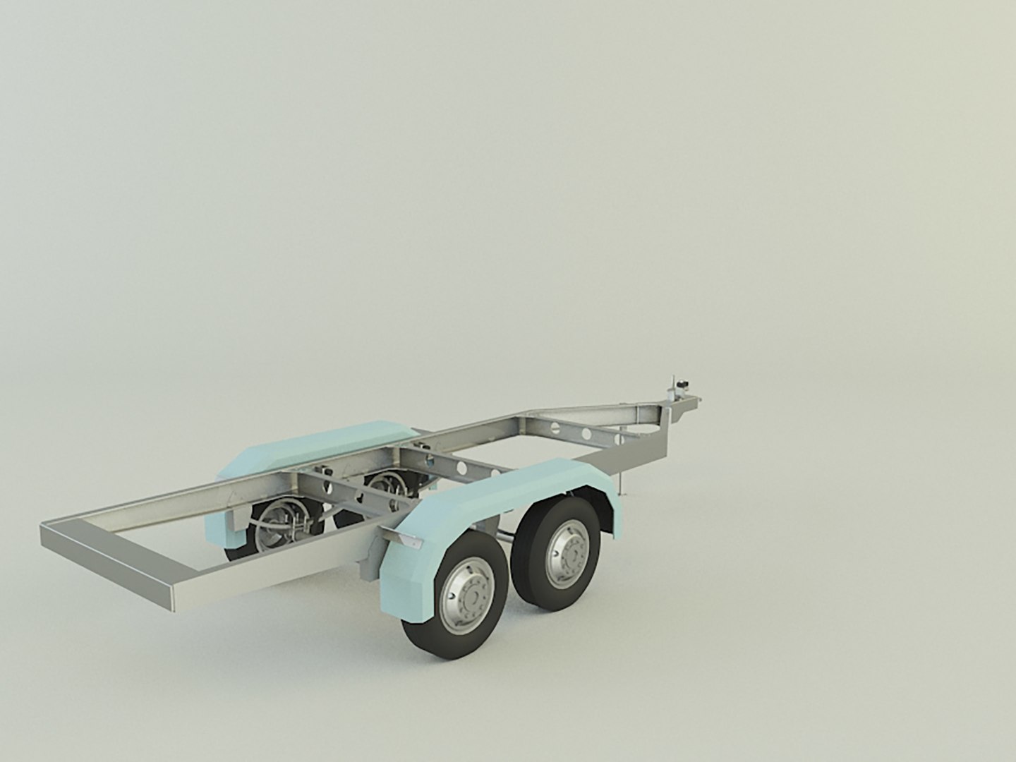 Two Axle Empty Trailer 3D Model 3D - TurboSquid 2038479