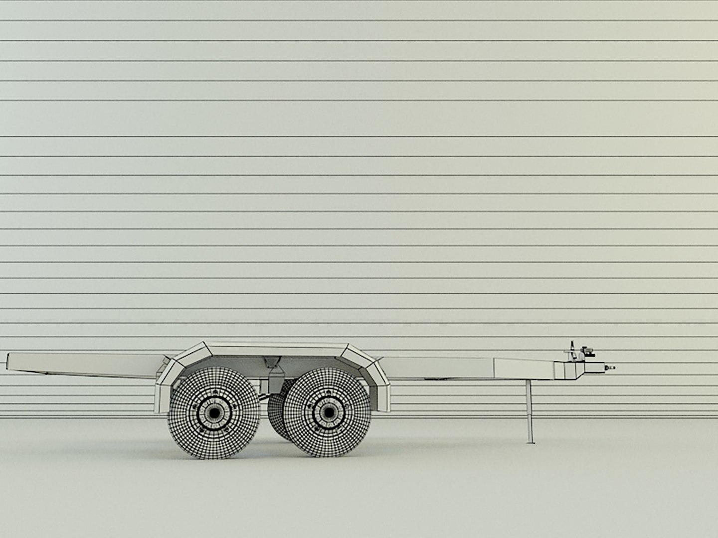 Two Axle Empty Trailer 3D Model 3D - TurboSquid 2038479