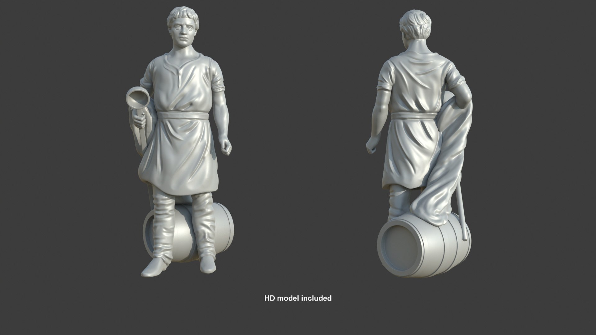 Brewer Statue 3D Model - TurboSquid 2412691