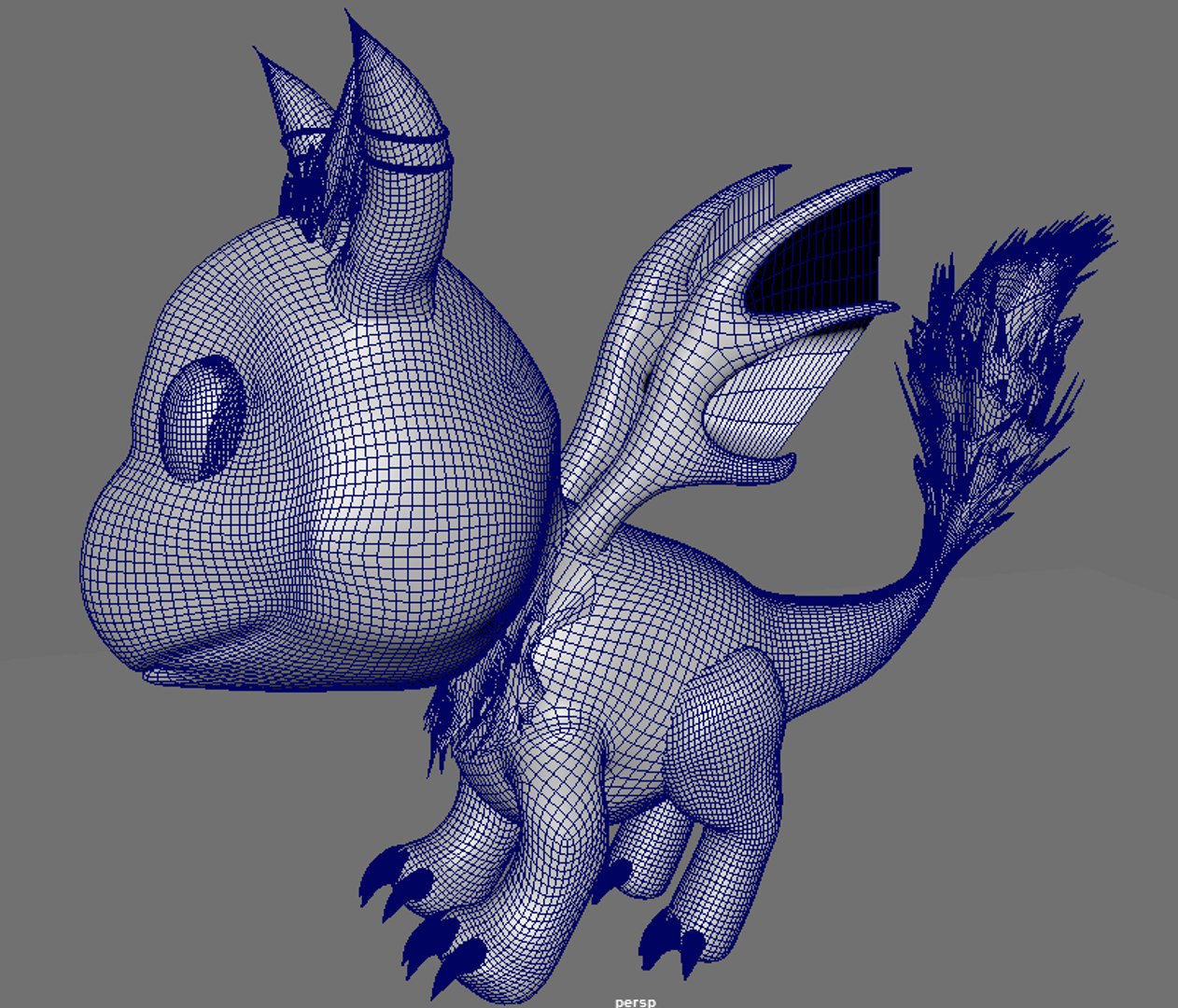 3D Cute Cartoon Baby Dragon Model - TurboSquid 1307791