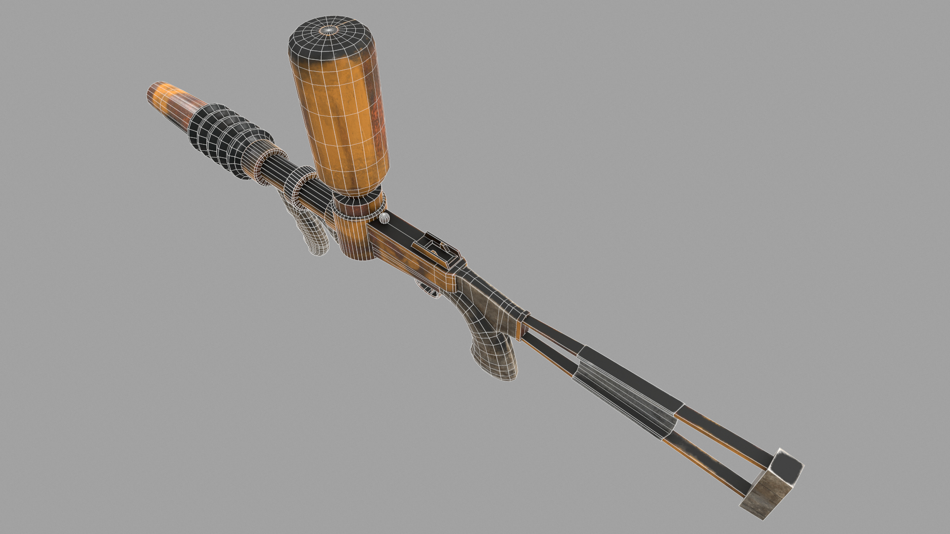 3d flamethrower flame model