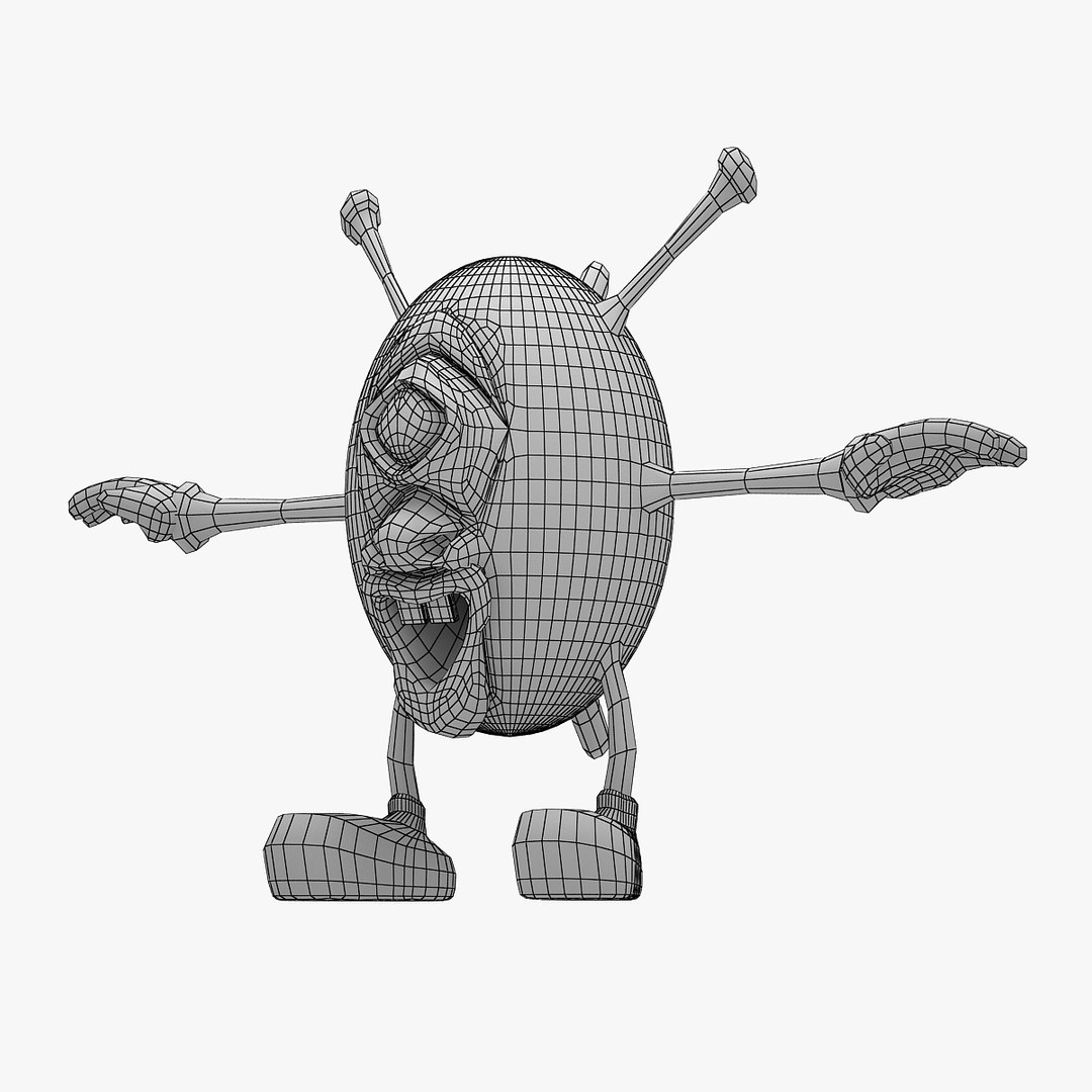 3d Alien Cartoon Model