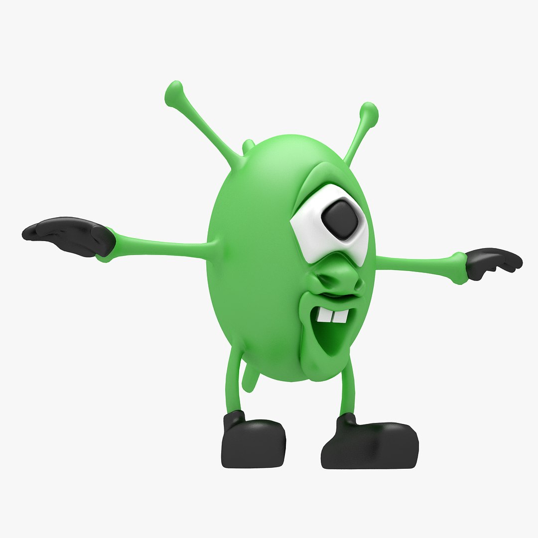 3d Alien Cartoon Model