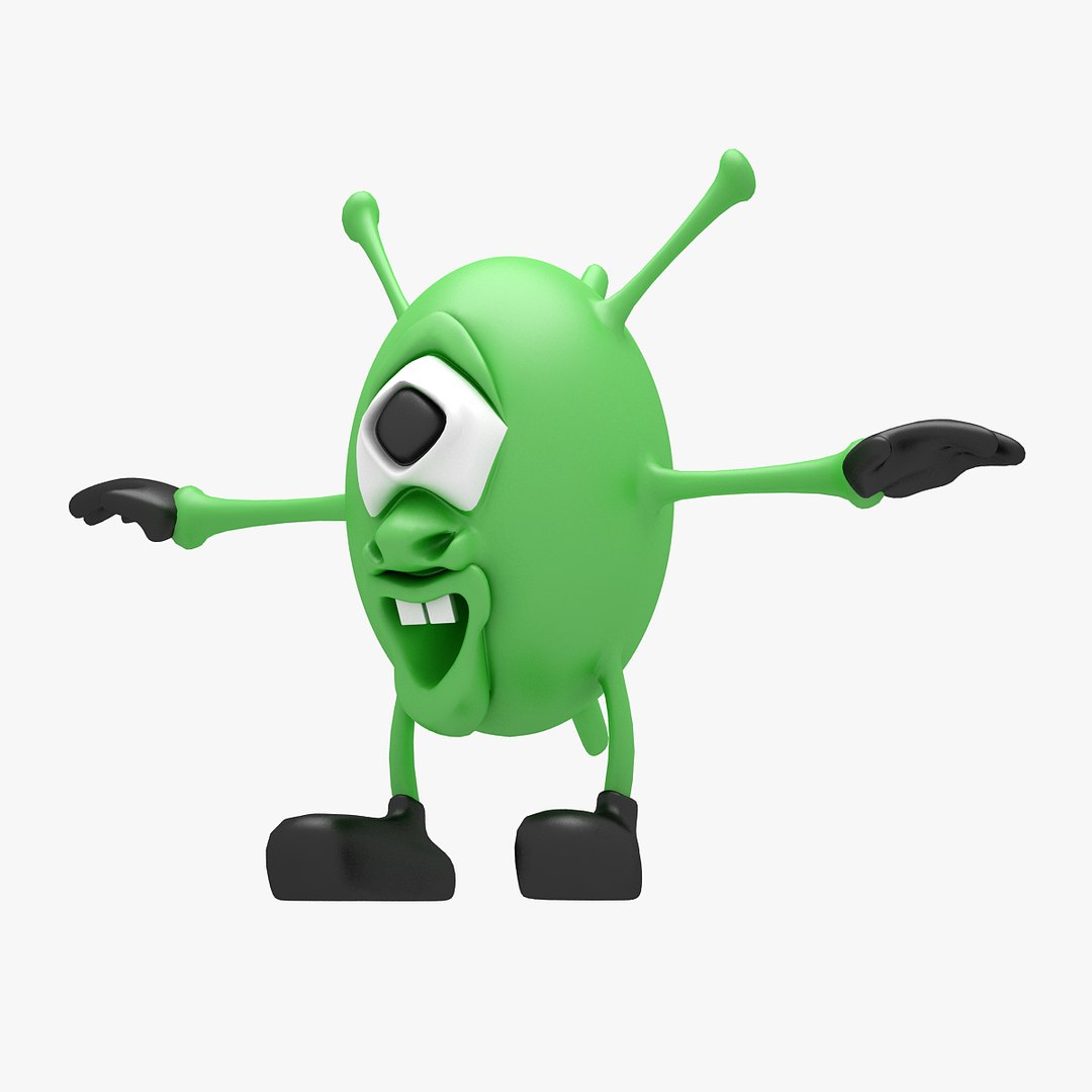 3d Alien Cartoon Model