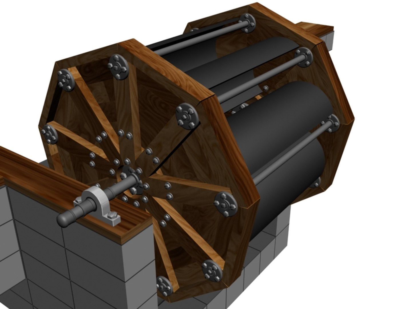 Water Wheel 3D Model - TurboSquid 1261530