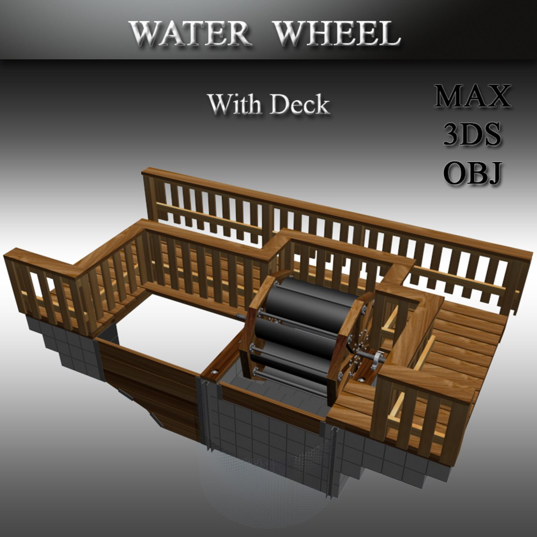 Water Wheel 3D Model - TurboSquid 1261530
