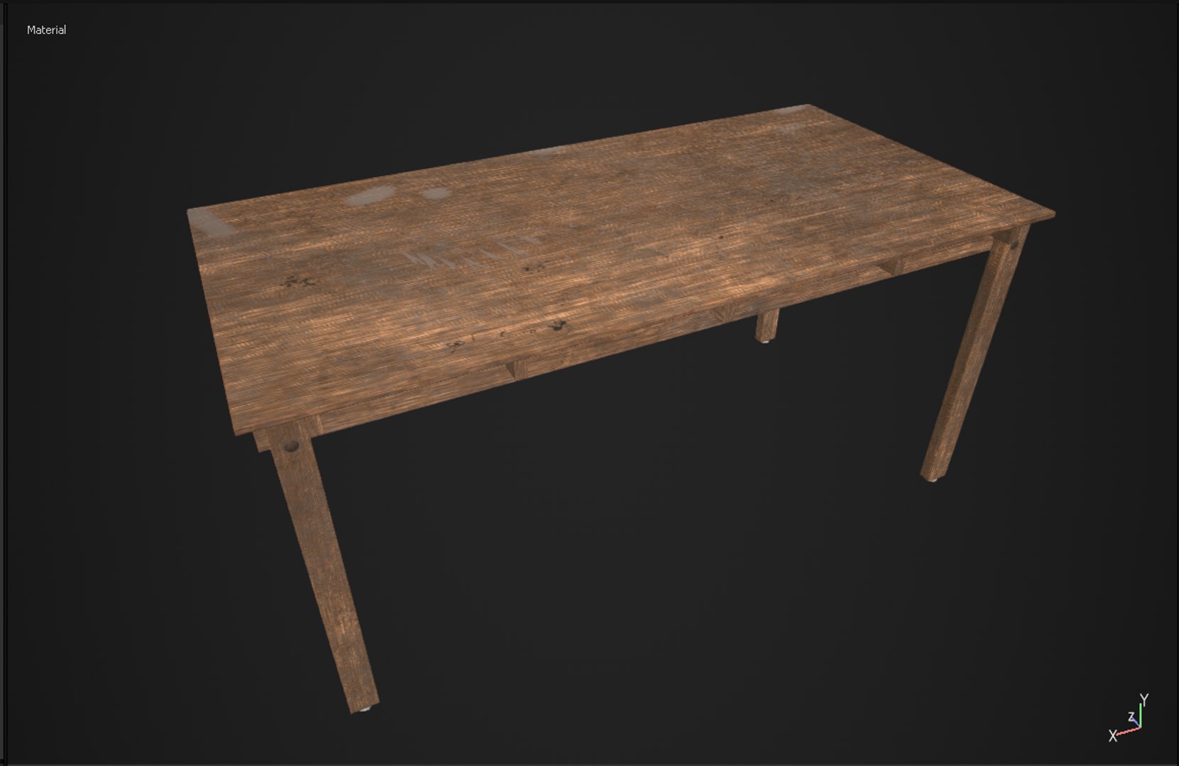 Wooden Table Obj