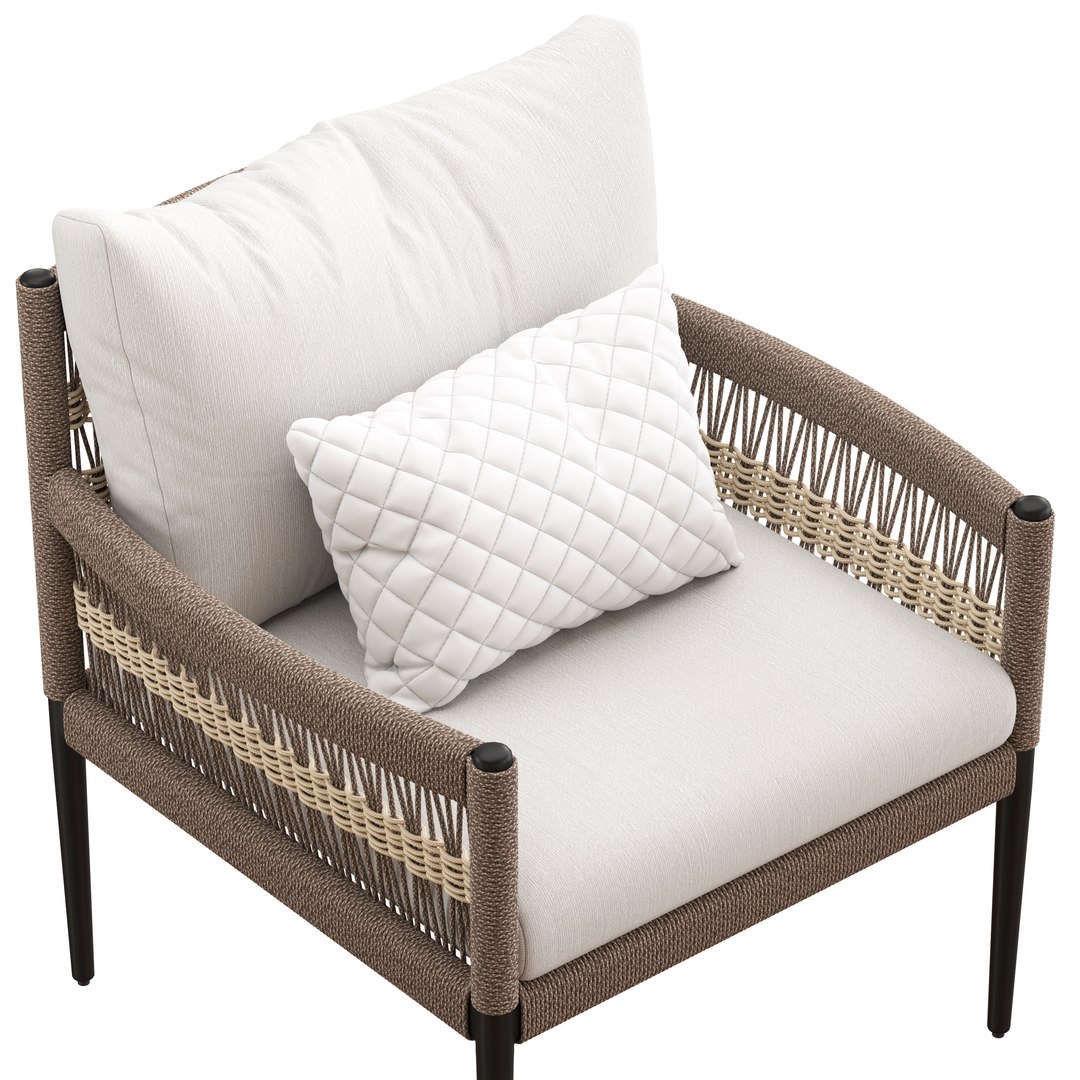 Coco Republic Ellisse Outdoor Occasional Chair 3D Model - TurboSquid ...