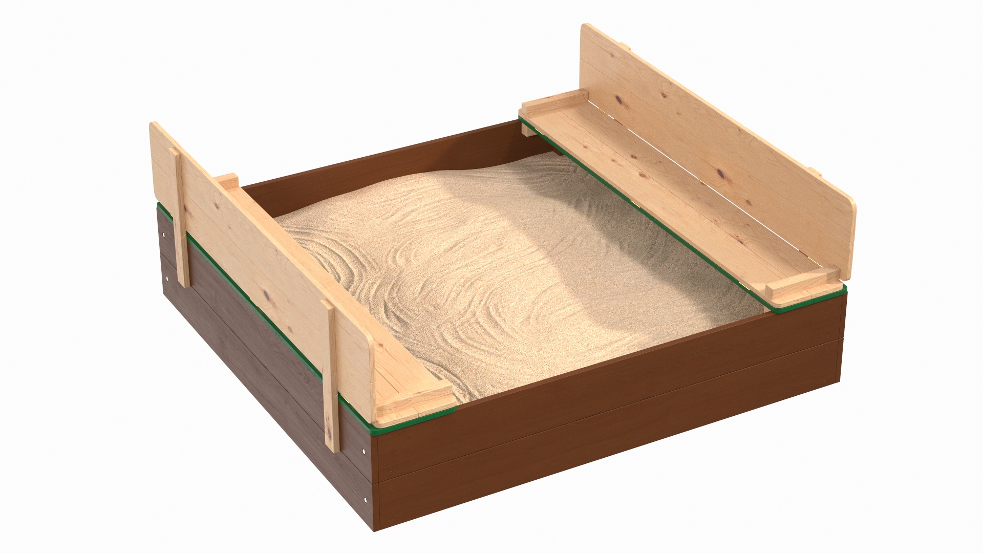 Wooden Sandpit Bench Seats 3D - TurboSquid 1625237