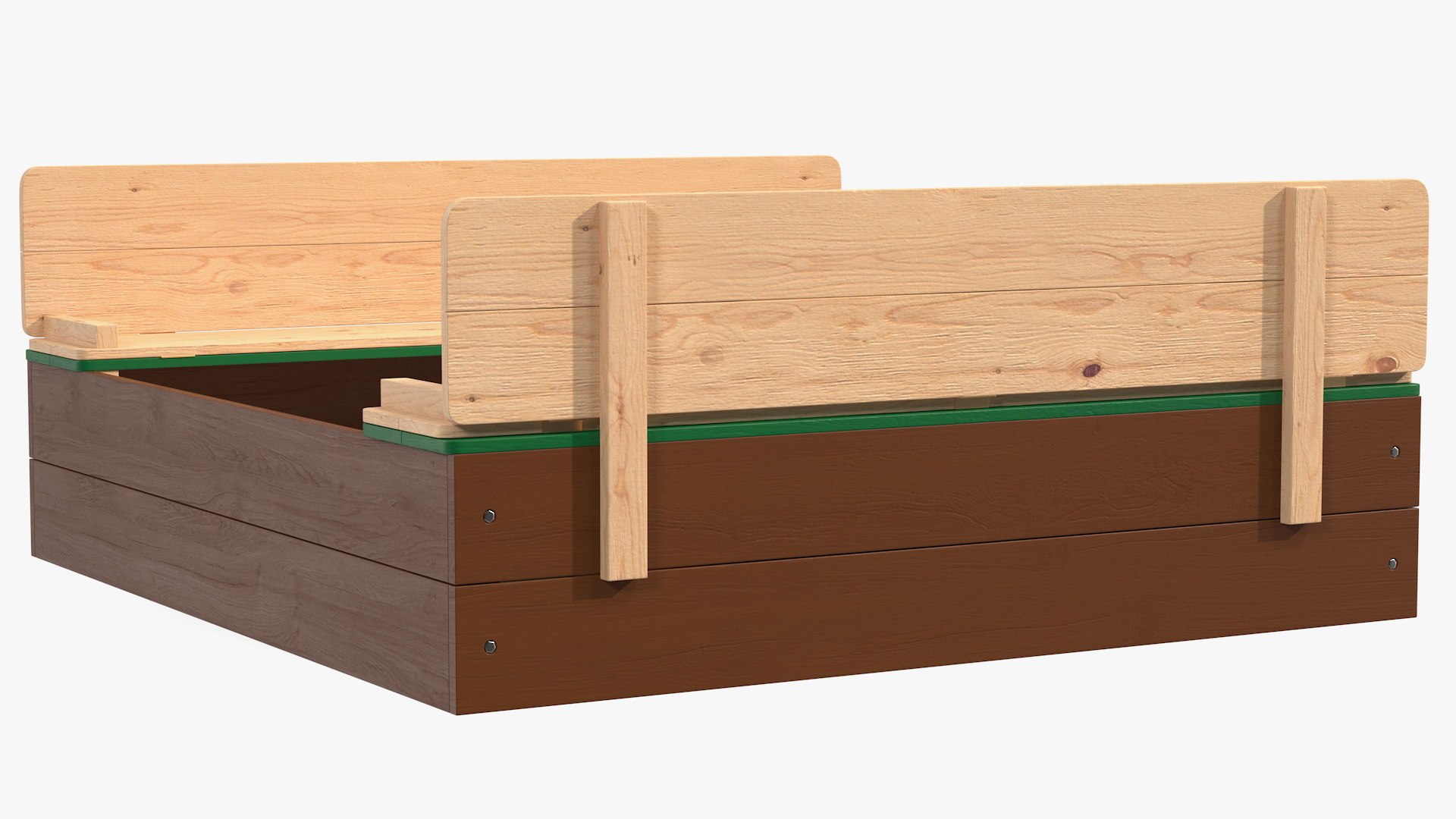 Wooden Sandpit Bench Seats 3D - TurboSquid 1625237