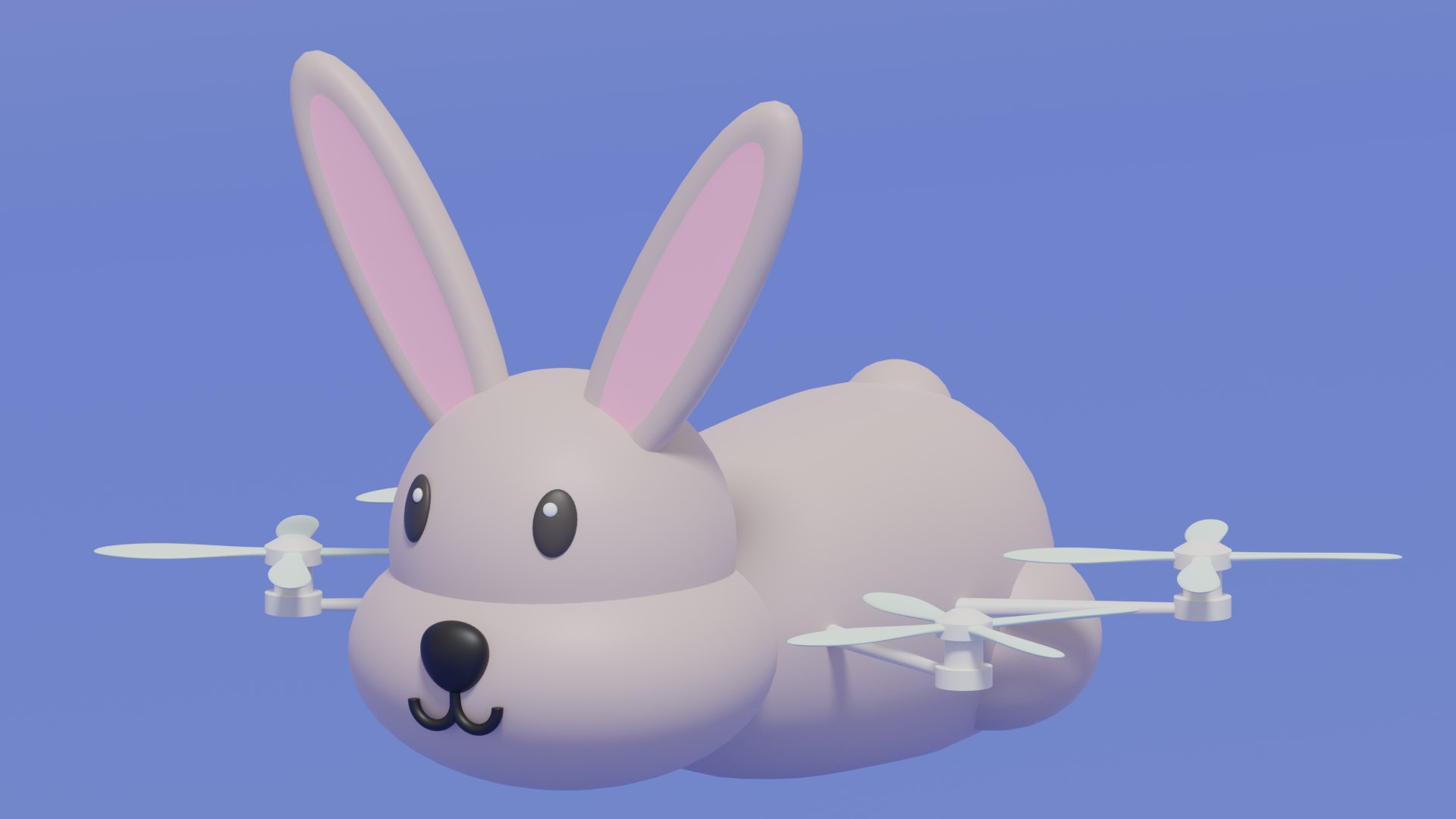 3D Cartoon Rabbit Animal Drone - TurboSquid 2419012