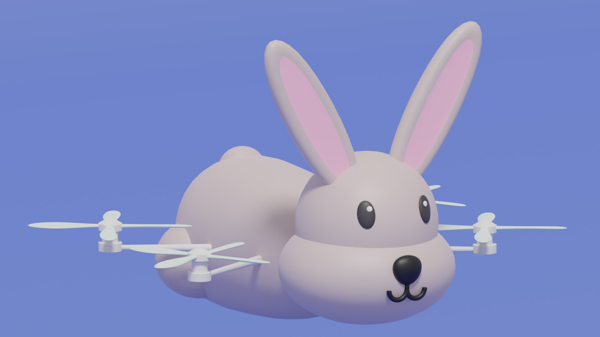 3D Cartoon Rabbit Animal Drone - TurboSquid 2419012