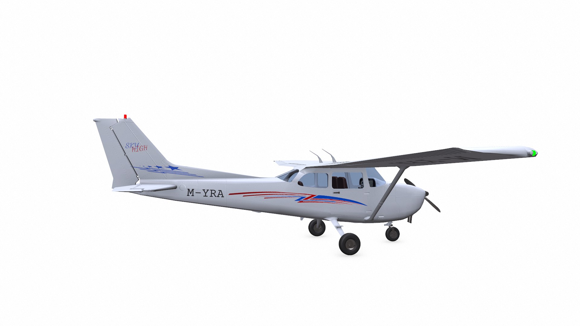 Light Utility Aircraft Low-poly PBR 3D model - TurboSquid 2162227