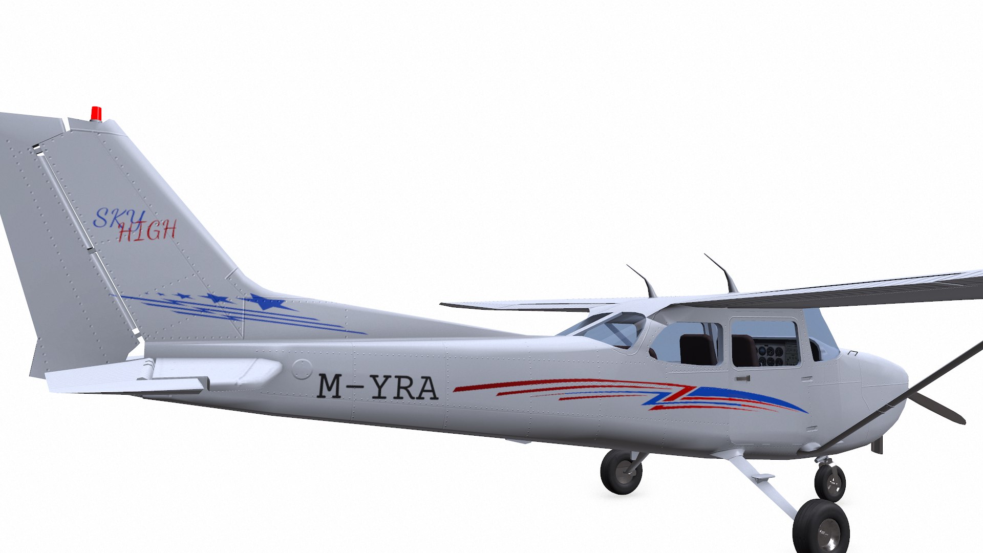 Light Utility Aircraft Low-poly PBR 3D model - TurboSquid 2162227