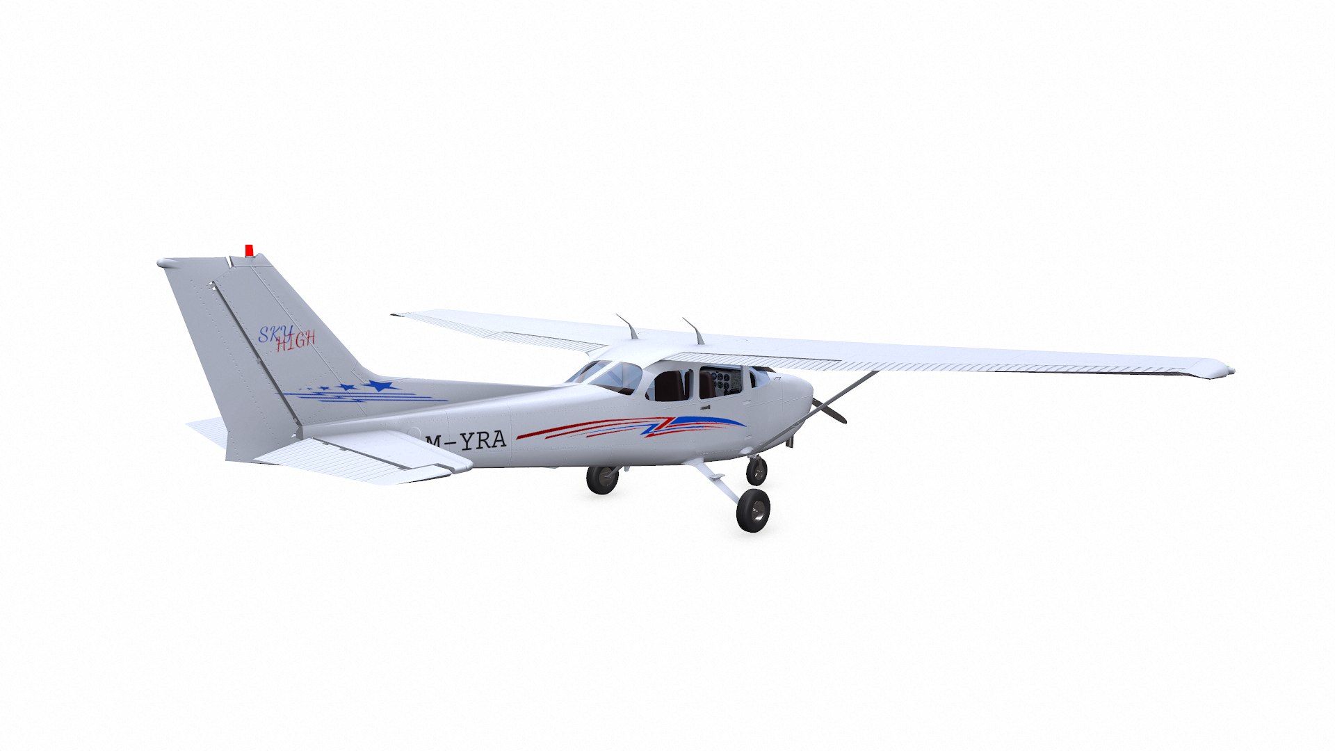 Light Utility Aircraft Low-poly PBR 3D model - TurboSquid 2162227