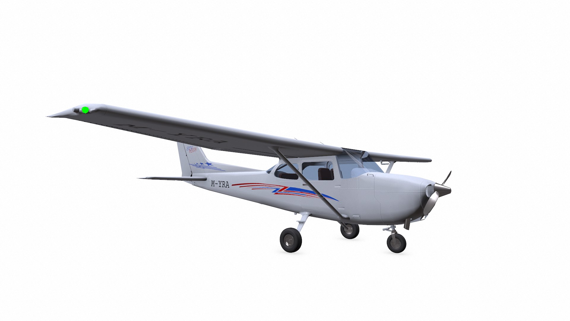 Light Utility Aircraft Low-poly PBR 3D model - TurboSquid 2162227