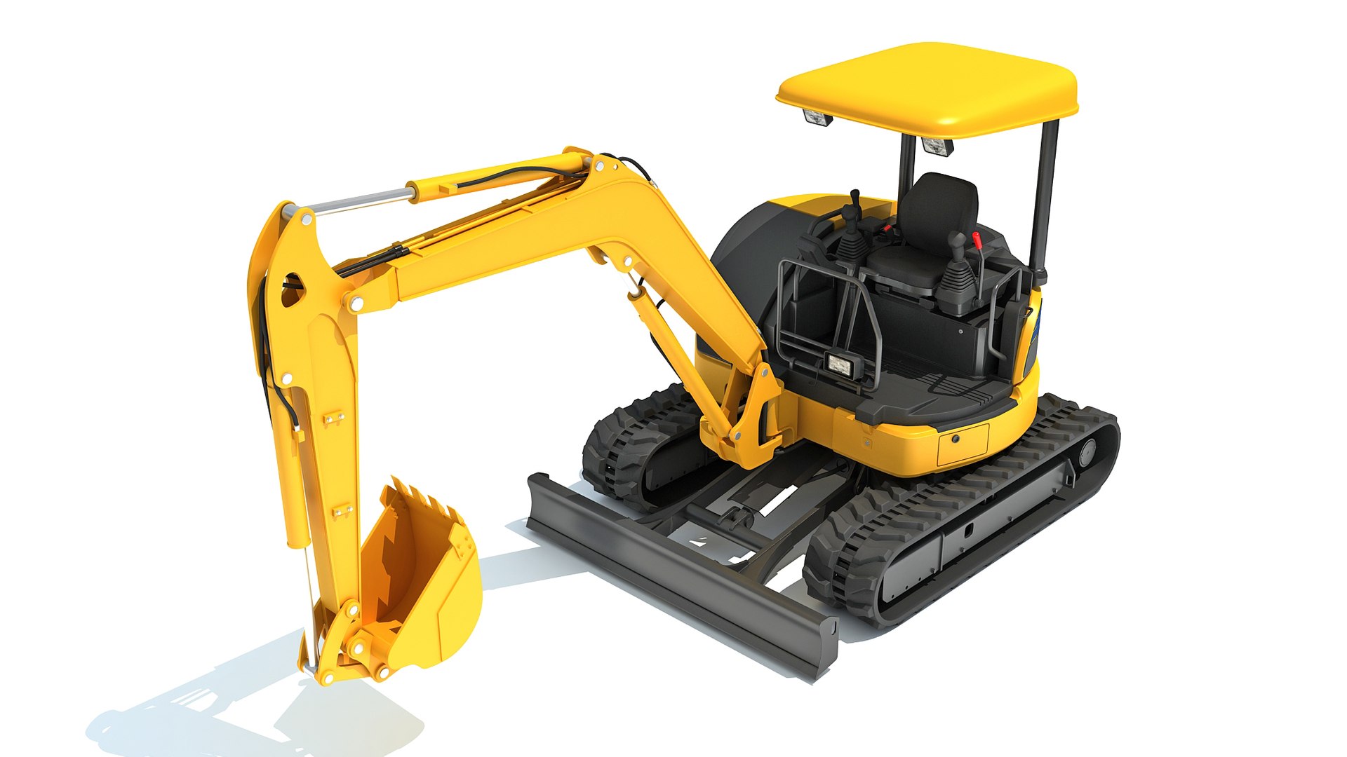 Mini Small Tracked Excavator 3D - TurboSquid 2272703