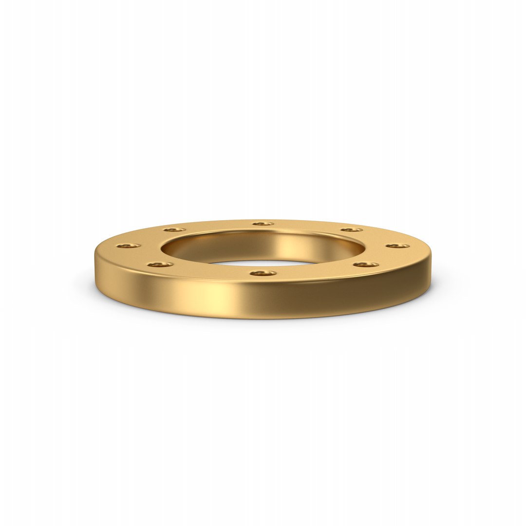 Gold Pipe Flange 3D Model - TurboSquid 1966292