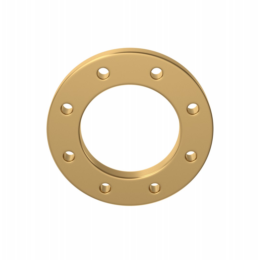 Gold Pipe Flange 3D Model - TurboSquid 1966292