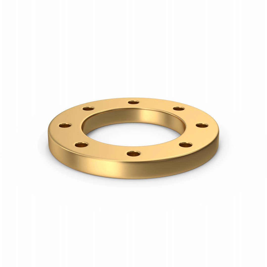 Gold Pipe Flange 3D Model - TurboSquid 1966292