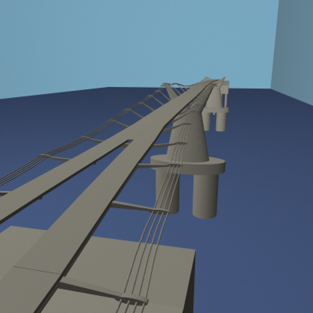 Millennium Bridge London 3d Model
