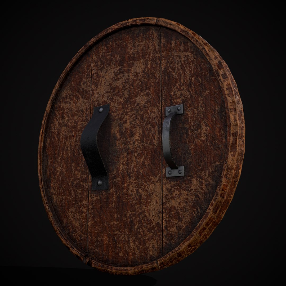 3D Model Carved Round Wooden Phoenix Shield - TurboSquid 1973734