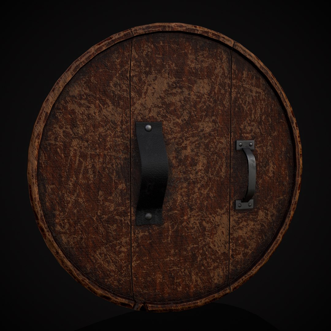 3D Model Carved Round Wooden Phoenix Shield - TurboSquid 1973734