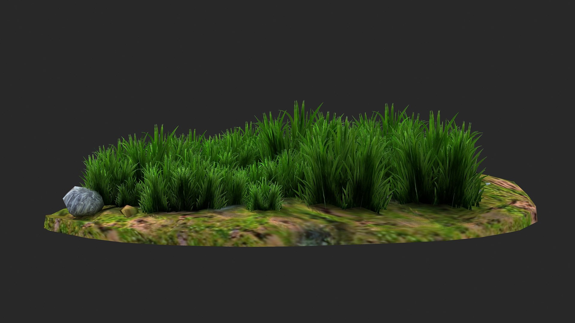 3D Grass flower grass rocks stones realistic grass lawn - TurboSquid ...