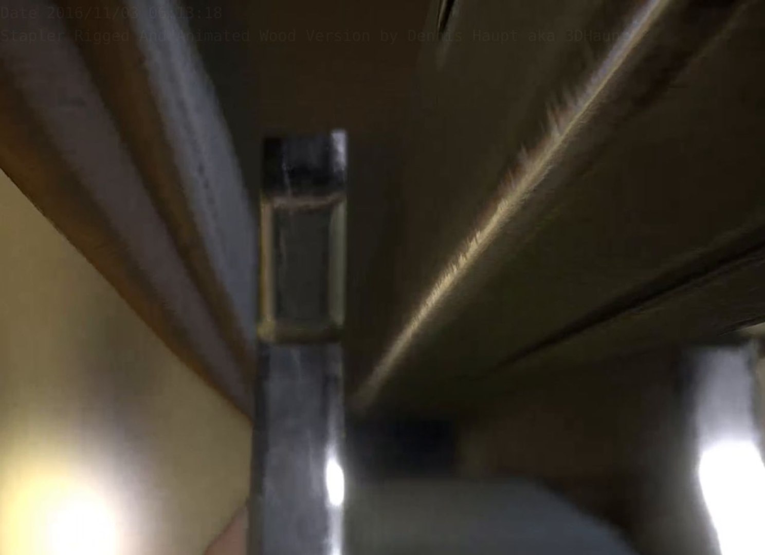 stapler rigged wood 3d model