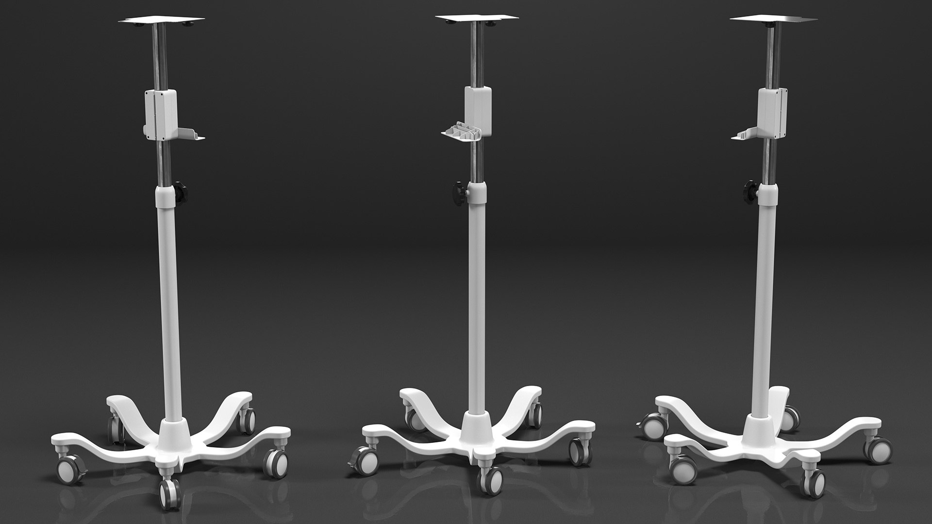 Medical Rolling Stand Adjustable 3D - TurboSquid 1689548