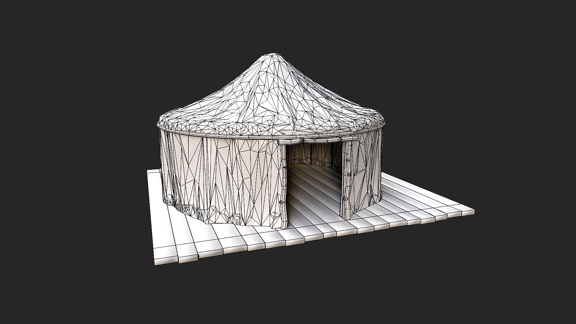 3D Old Traditional Eastern Nomads Tent 4 - TurboSquid 2360434