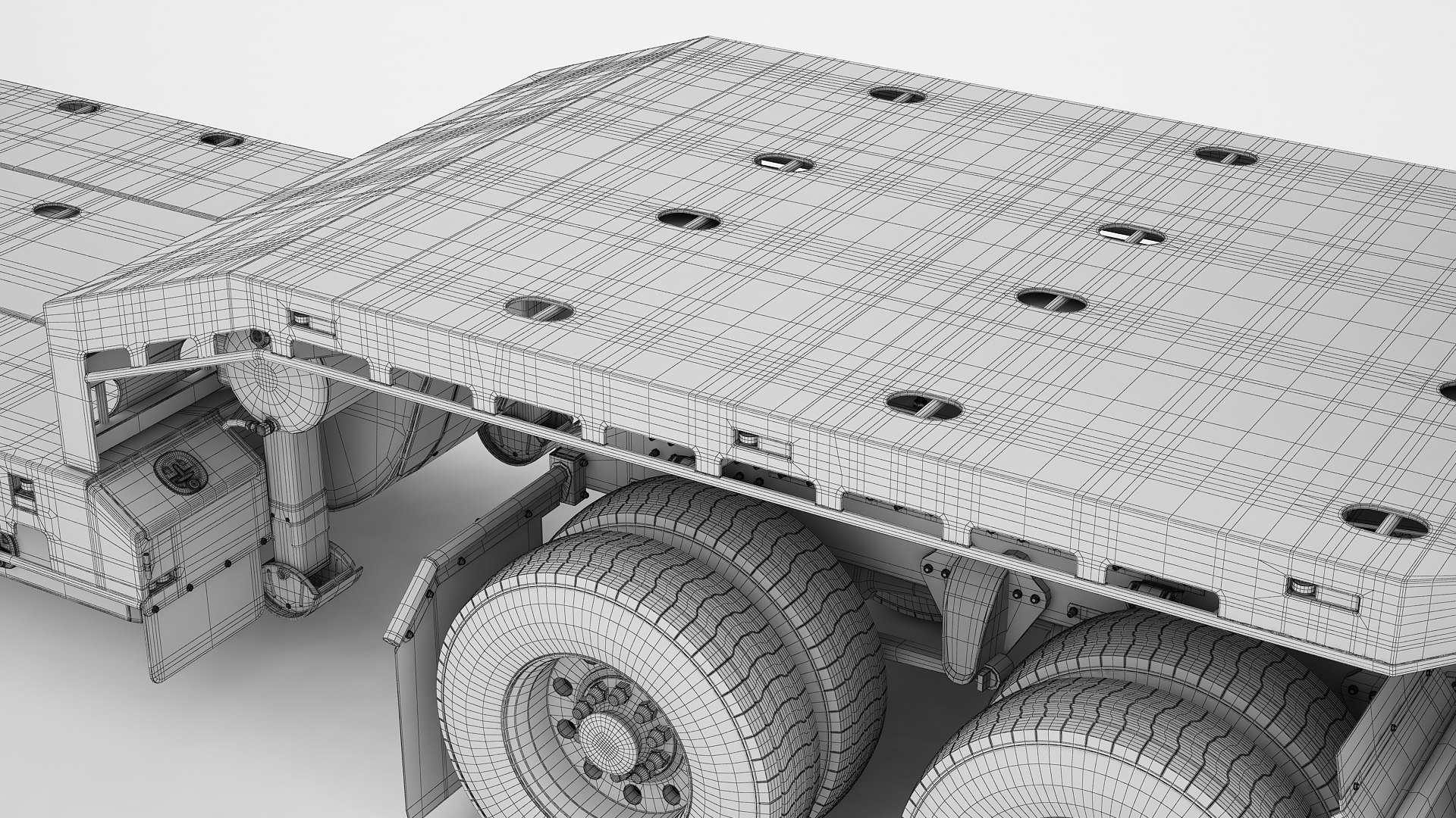 Semi Truck Generic Drake Trailer 04 model - TurboSquid 1825737