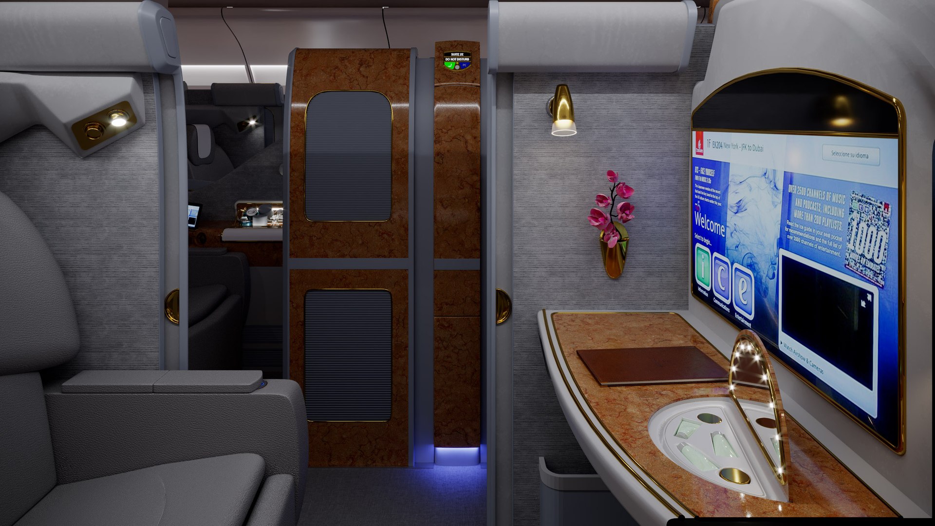 3D Airbus A380 800 First Class Emirates Suites - TurboSquid 1761499