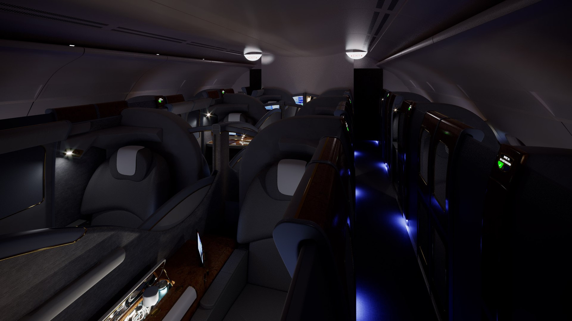 3D Airbus A380 800 First Class Emirates Suites - TurboSquid 1761499