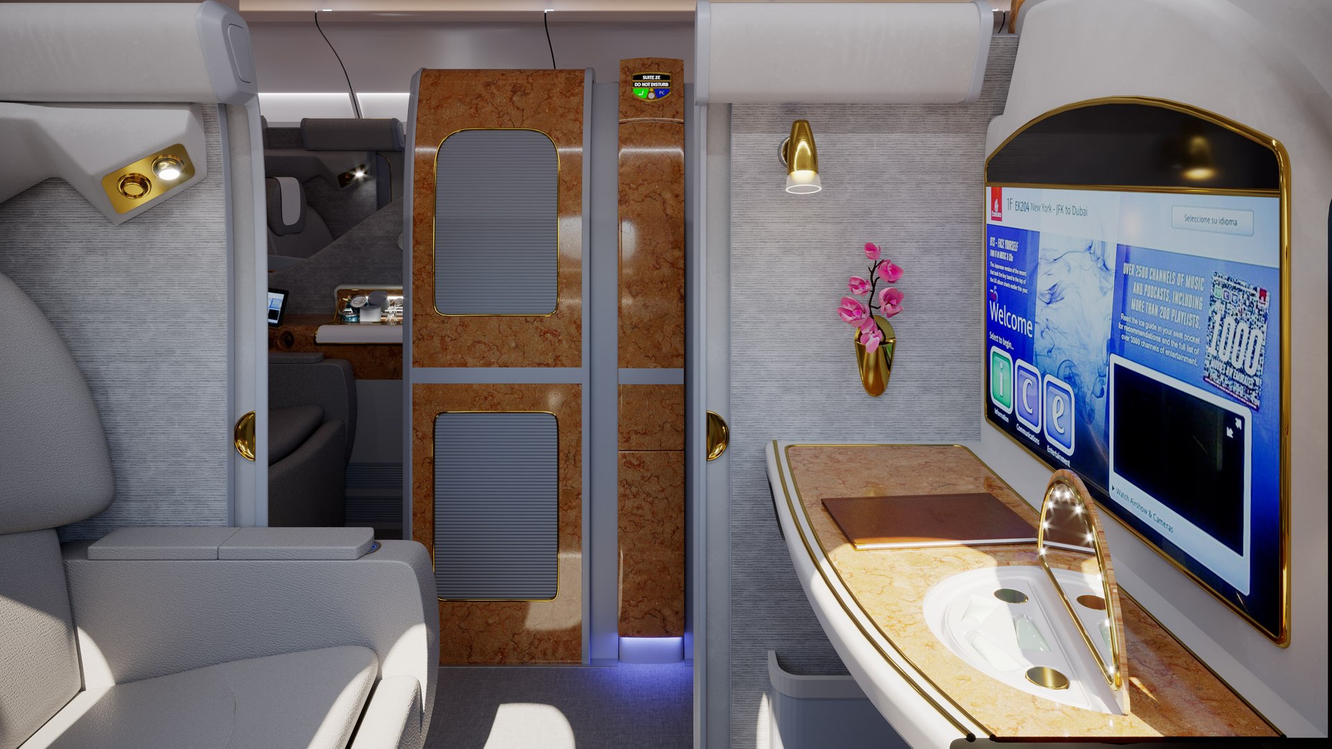 3D Airbus A380 800 First Class Emirates Suites - TurboSquid 1761499