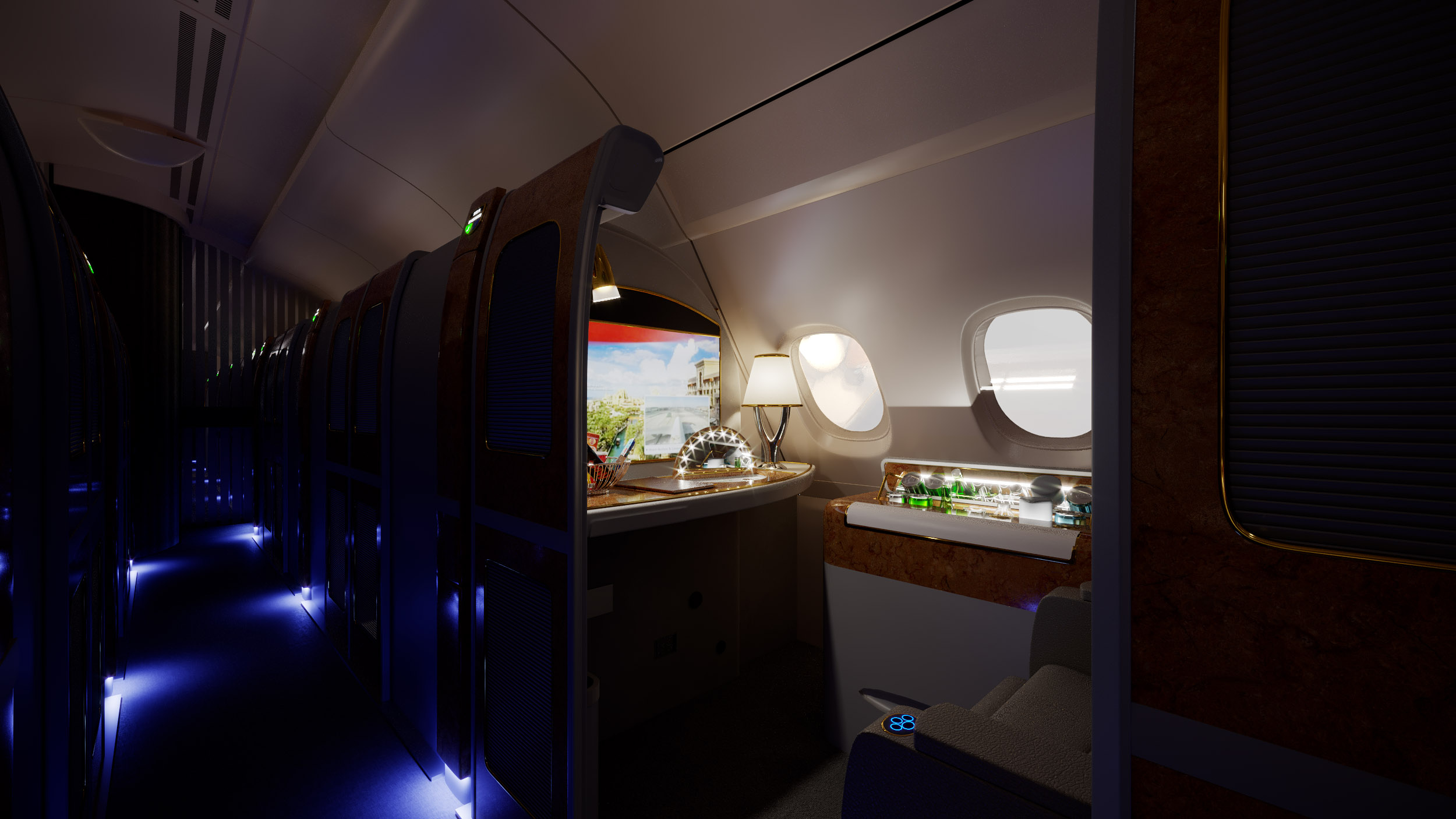 3D Airbus A380 800 First Class Emirates Suites - TurboSquid 1761499
