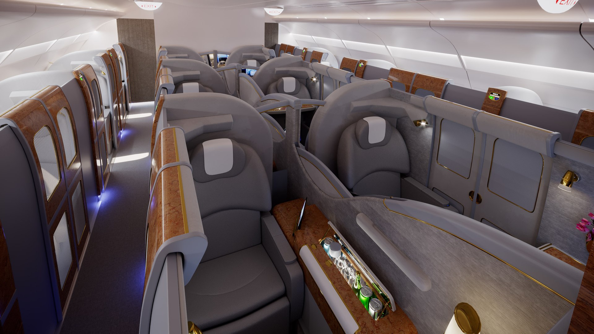 3D Airbus A380 800 First Class Emirates Suites - TurboSquid 1761499