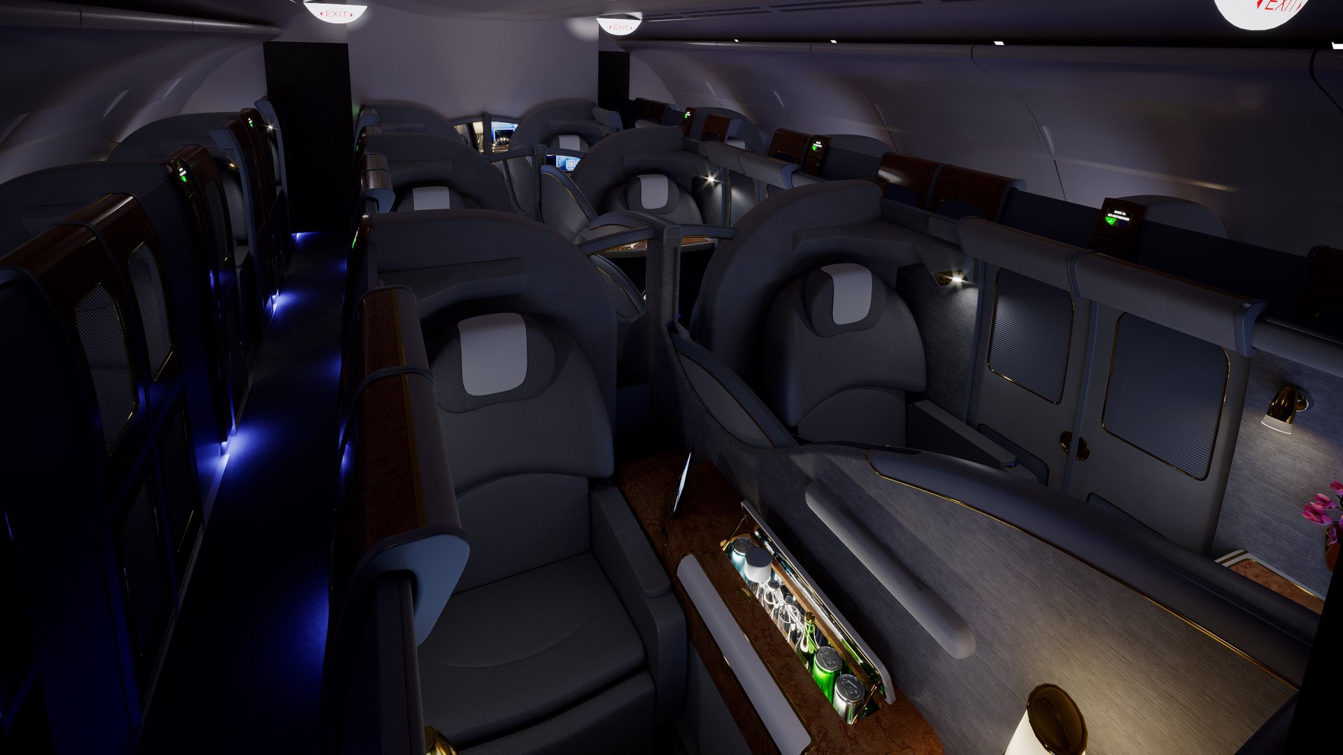 3D Airbus A380 800 First Class Emirates Suites - TurboSquid 1761499