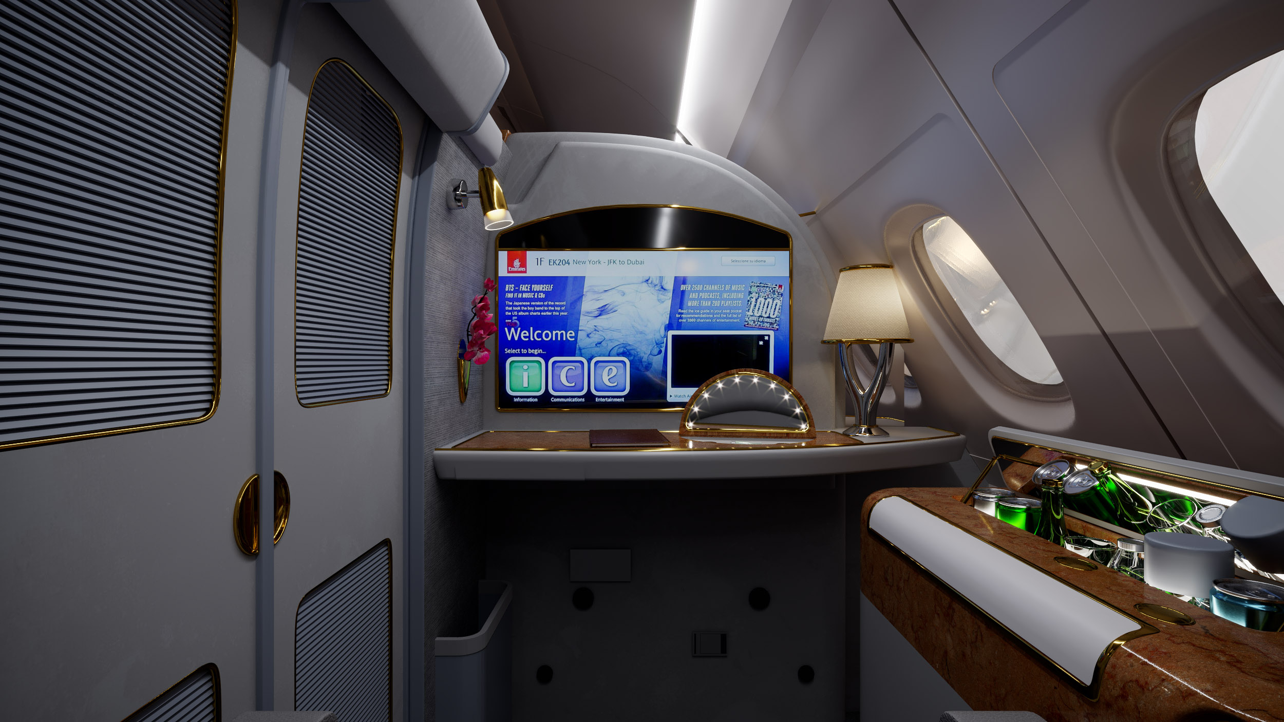 3D Airbus A380 800 First Class Emirates Suites - TurboSquid 1761499